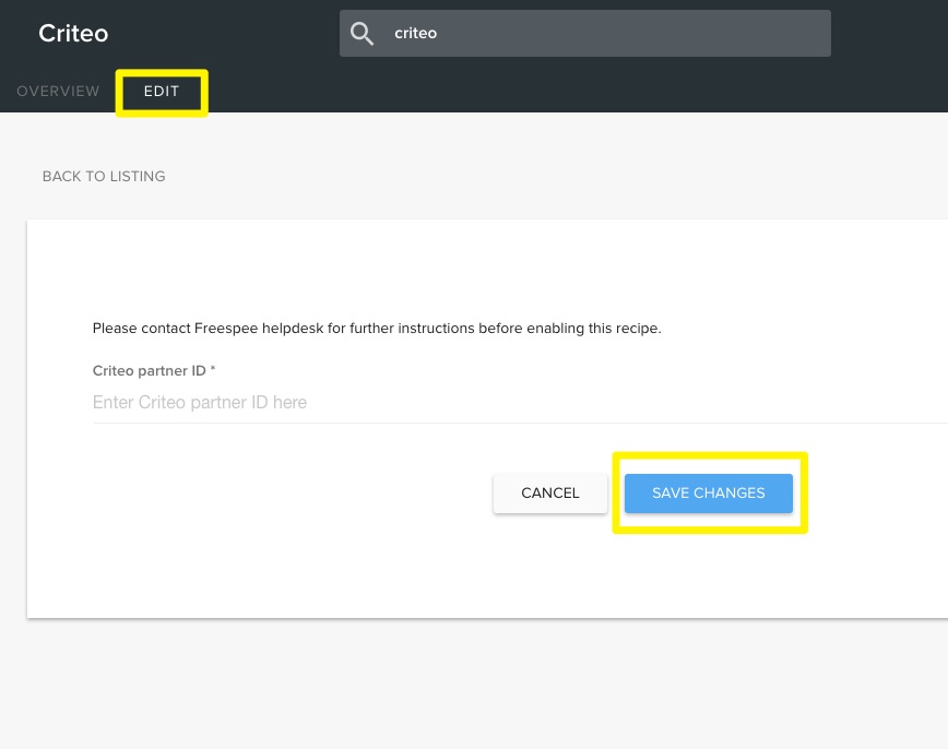 Criteo integration – Kaisa