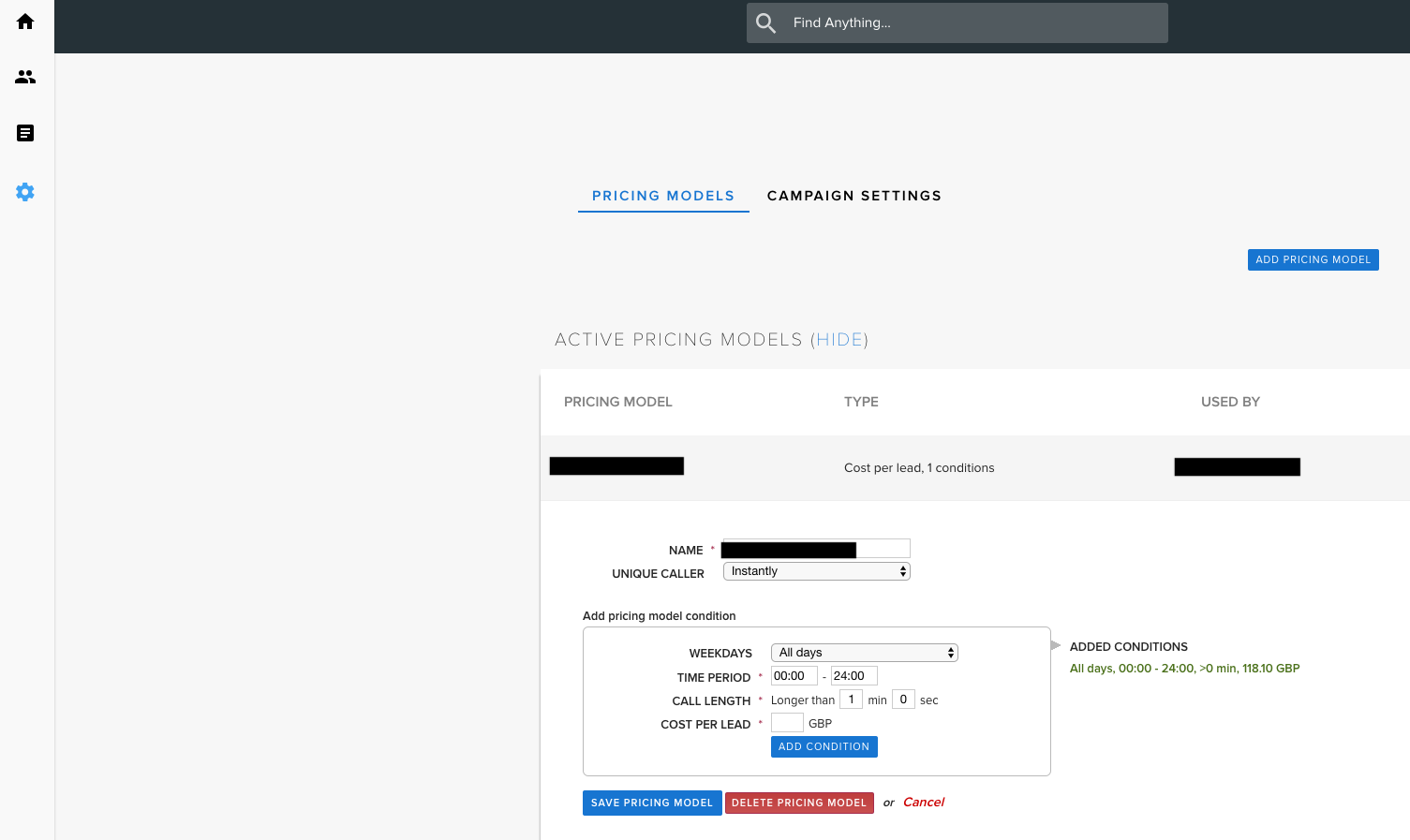 How to add or amend Pricing Models – Kaisa