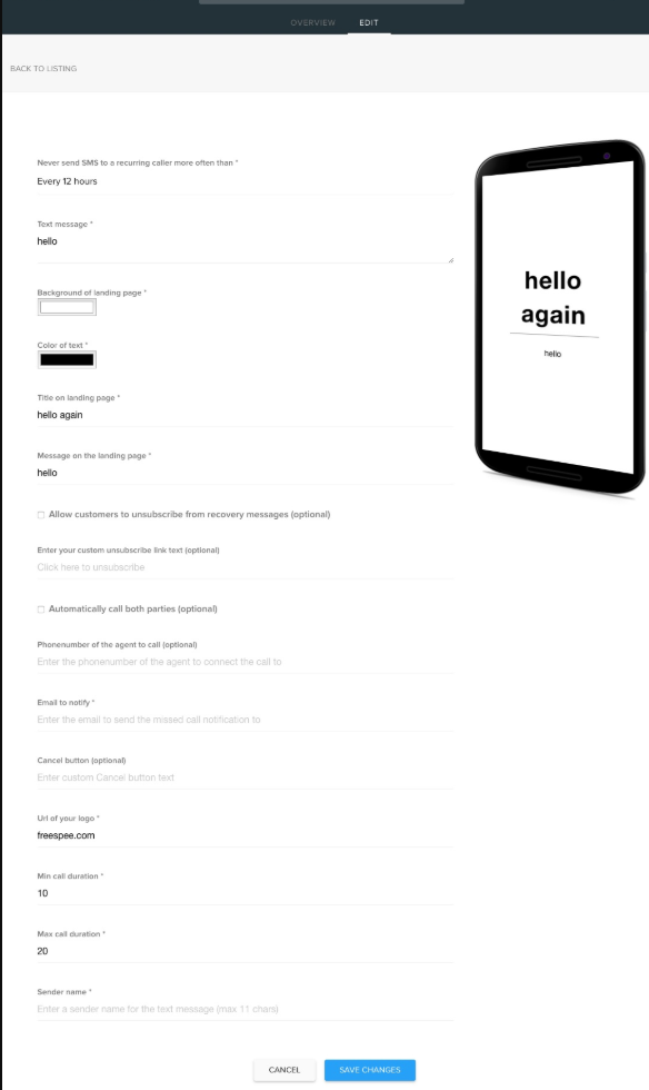 Callback Request – Kaisa