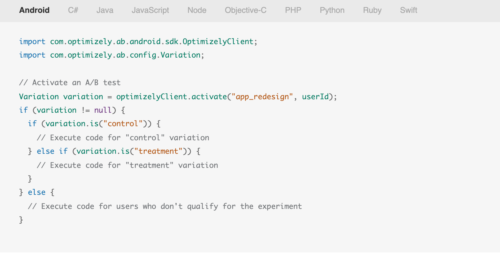 Optimizely integration – Kaisa